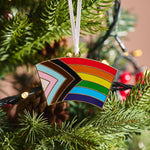Progress Pride Flag Ornament — Dissent Pins