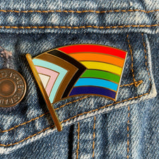 Progress Pride Flag Pin — Dissent Pins