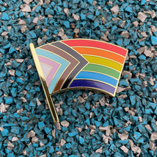 Progress Pride Flag Pin — Dissent Pins