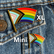 Progress Pride Flag Pin — Dissent Pins