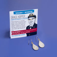 Grace Hopper / Half-Nanosecond Earrings — Dissent Pins