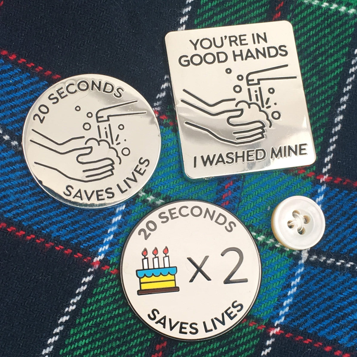 Handwashing Pin Set - get all three designs! — Dissent Pins