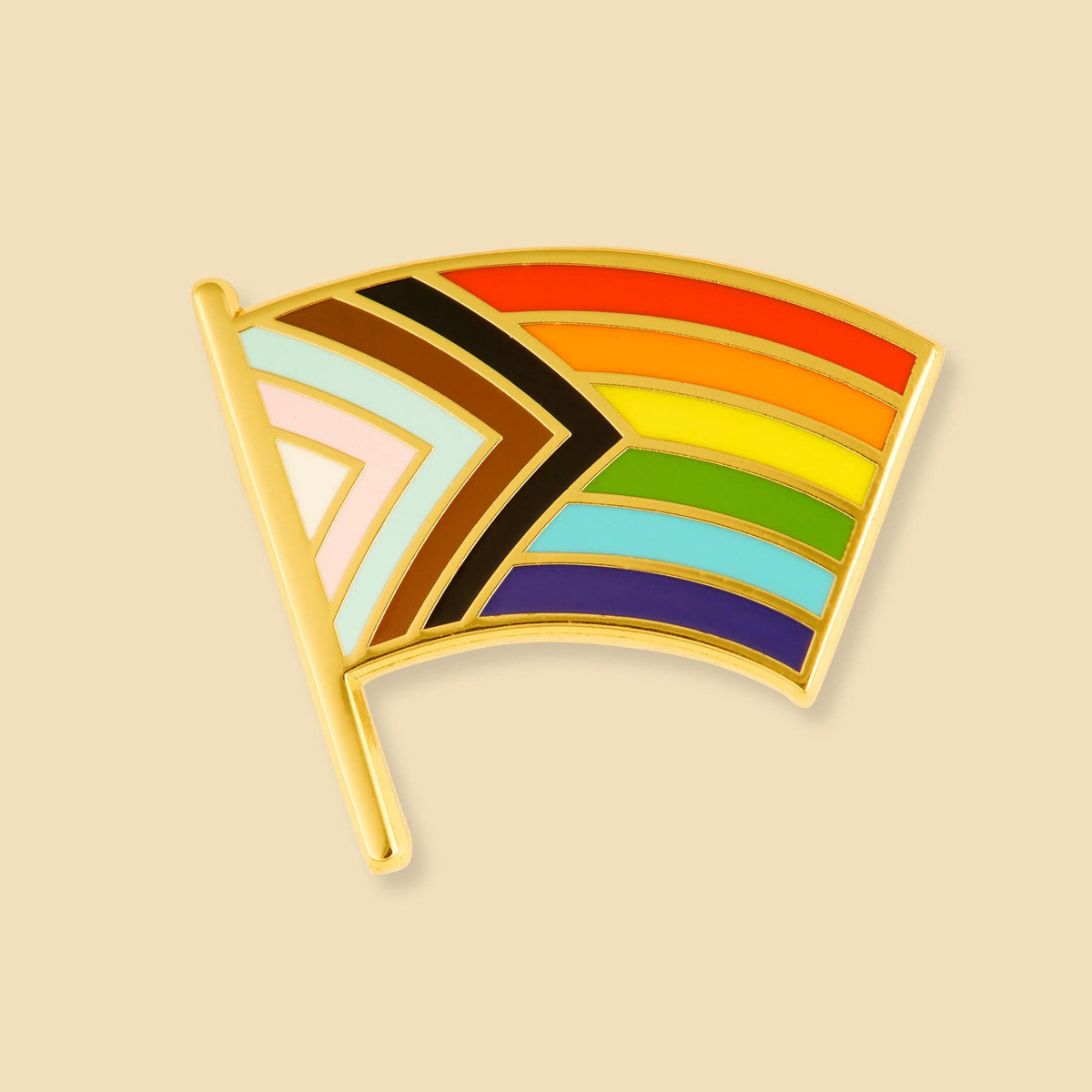 Progress Pride Flag Pin — Dissent Pins