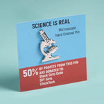 Science is Real - Microscope Pin — Dissent Pins