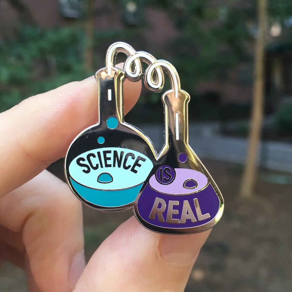 Science is Real - Flasks Pin — Dissent Pins